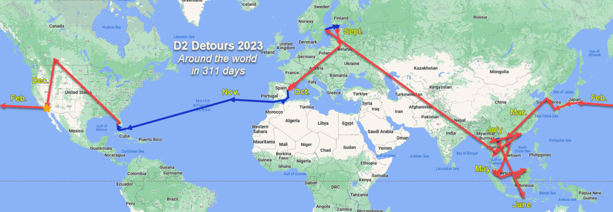 2023 Around The World Stats, Costs & Tips - D2 Detours