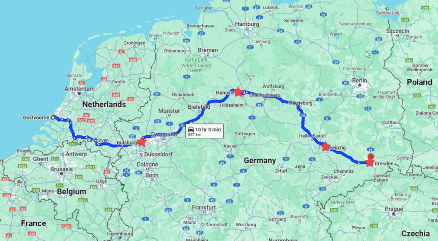 Across Germany by Bus & Train - D2 Detours